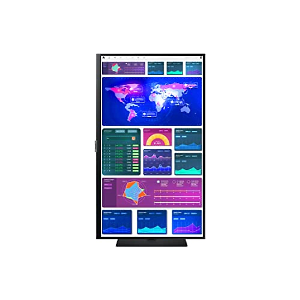 SAMSUNG ViewFinity S60UA Series 24-Inch WQHD Monitor, 75Hz, IPS Panel, USB-C, HDR10 (1 Billion Colors), Height Adjustable Stand, TUV-Certified Intelligent Eye Care (LS24A608UCNXGO),Black