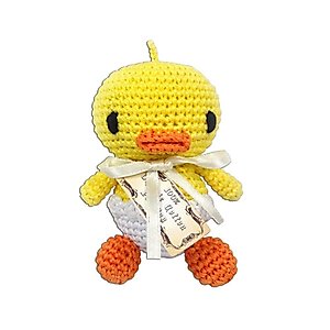 Knit Knacks Organic Cotton Pet & Dog Toys, "Easter Group" (Choose from: Choco Bunny, Foo Foo Bunny, Baby Duck, 2 Different Lambs, or Goat) Hatch The Baby Duck