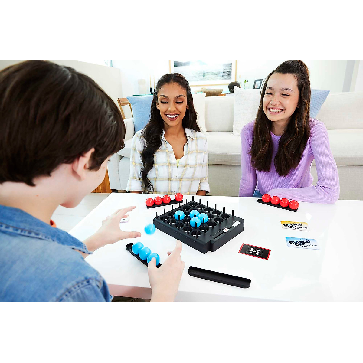 Mattel Games Bounce-Off Pop-Out Party Game for Kids, Adults and Family Night, Bounce Fast or Balls Go Flying for 1-4 Players