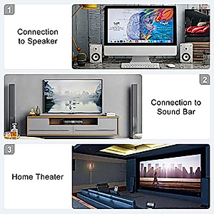 J&D Dual 1/4 inch TS to Dual RCA Cable, Heavy Duty 1/4 Male to RCA Male Adapter Stereo Audio Interconnect Quarter inch Cable, 3 Feet