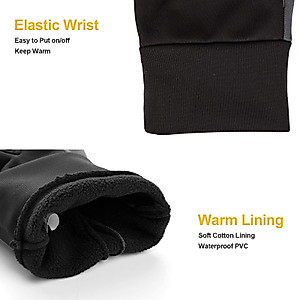 KOPHOTY Touchscreen Winter Gloves for Women and Men, Warm Water Resistant Windproof Thermal Gloves for Driving Running Cycling Phone Texting Outdoor Hiking in Cold Weather(Black,M)