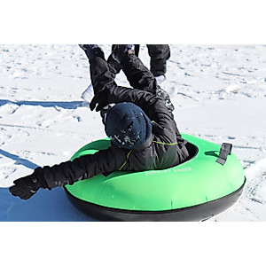 Slippery Racer Heavy Duty Commercial Snow Tube, Hard Bottom, Cushion Insert, Canvass Cover-42”