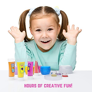 GirlZone Lip Balm Making Kit, 25-Piece Makeup and Lip Gloss Set with Glitters, Stickers & More, Fabulous Girls Toys Age 8 & Great Gift Idea for Kids