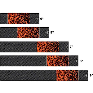 White Water Archery Non-Laminated Carbon Fiber Orange Spray Paint 2 Inch Vane Arrow Wraps 15 Pc Pack Choose Length Width (5, 1)