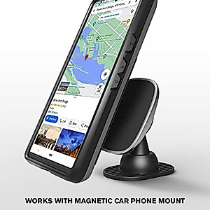 VENA vCommute Wallet Case Compatible with Google Pixel 7 (2022), (Military Grade Drop Protection) Flip Leather Cover Card Slot Holder with Kickstand - Space Gray