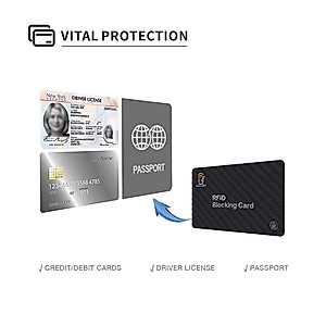 Timeskey NFC 2 RFID Blocking Cards, Contactless NFC Bank Debit Credit Card Protector Blocker, Anti Theft Blocking Wallet Protector,The Original Security Card for Men or Wome