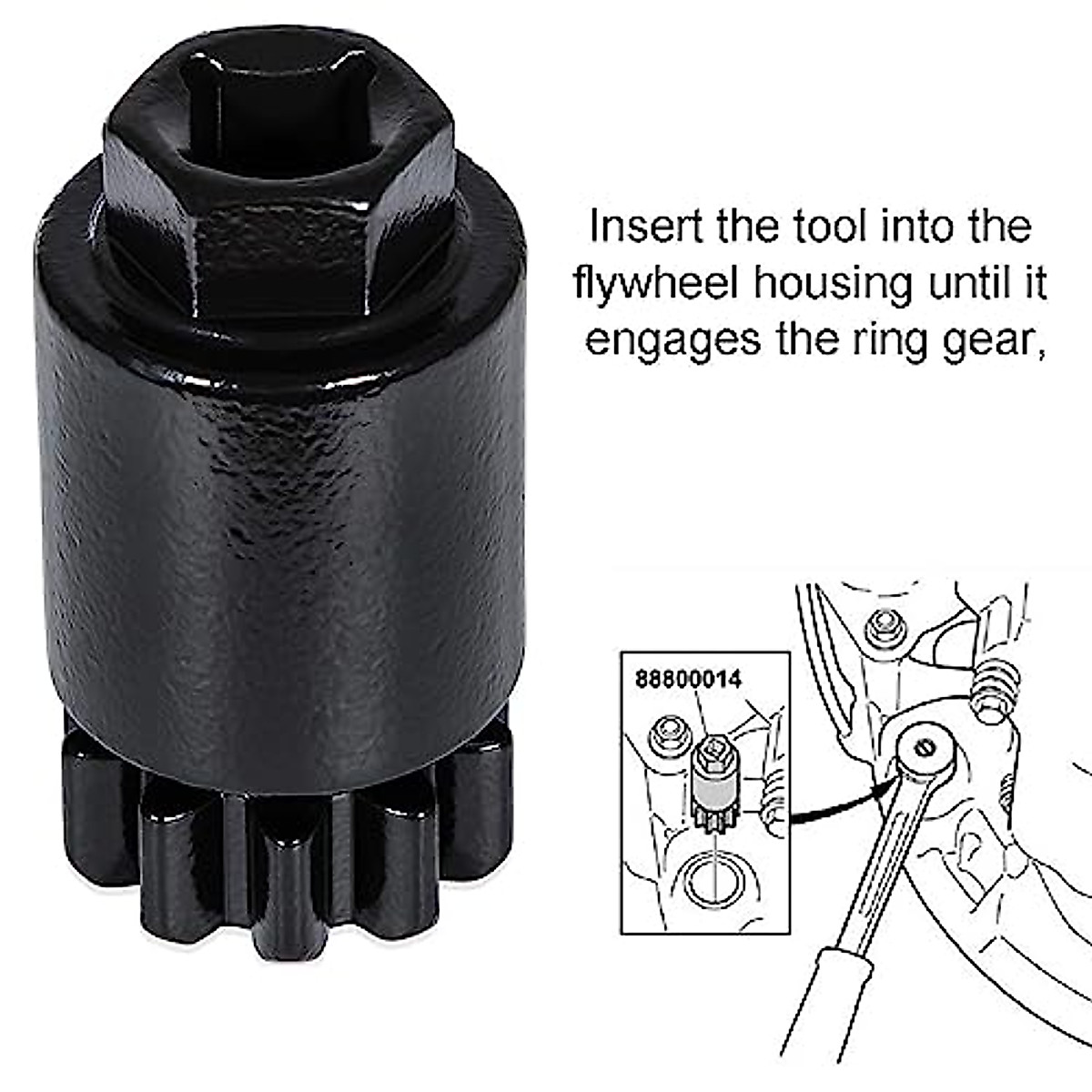 Flywheel Turning Flywheel Barring Tool 88800014 88840317 for Volvo & Mack D11 D13 D16 MP7 MP8 MP10 (2008-2020)