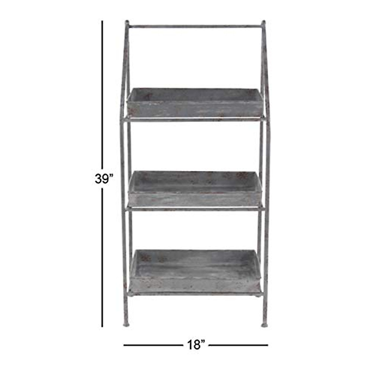Deco 79 Plantstand, 11" W x 39" H, Gray