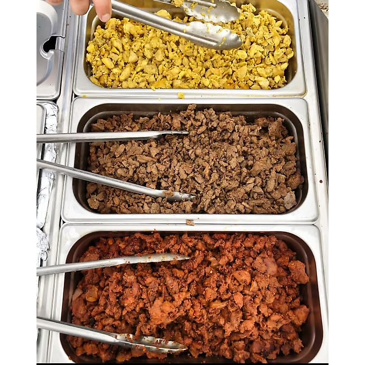 Acero Pro 6 Container Outdoor Steam Table Food Warmer Cart - Bain Marie - 6 Standard 1/3 Pans (12" x 6" x 4") - 30 Quarts Total - Stainless Steel - Propane Powered - Portable for Catering & Events