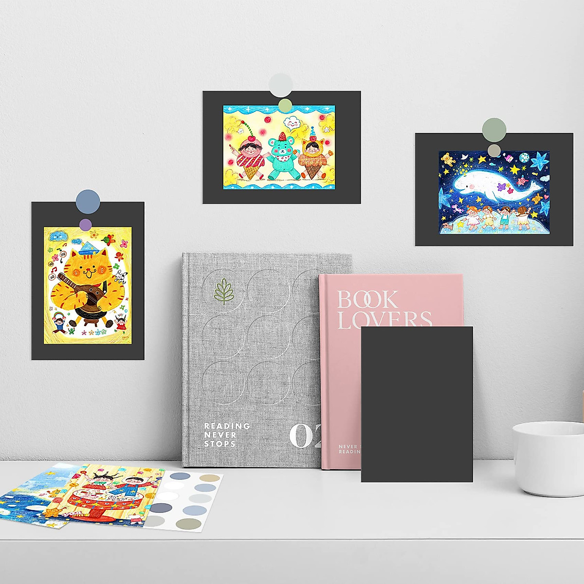 Frametory, 16x20 Black Uncut Picture Mat Boards, Backing Boards for Frames, Photos, Crafts - Pack of 12