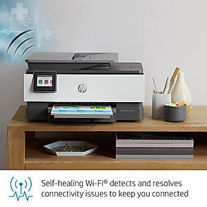 HP OfficeJet Pro 8035 All-in-One Wireless Printer - Includes 8 Months of Ink, HP Instant Ink, Works with Alexa - Basalt (5LJ23A)