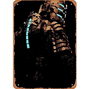 Ysirseu The Classic Arcade Video Game Poster Metal Tin Sign Dead Space Issac Video Games Wall Art Decor Tin Sign-8x12inch