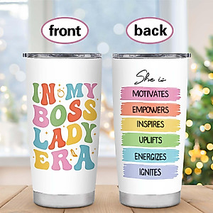 Boss Lady Gifts for Women, Boss Day Gifts for Women, Best Boss Gifts, Cool Gifts for Bosses, Boss Gifts for Boss Lady Manager Coworker Employer, Funny In My Boss Lady Era Leader Tumbler 20oz