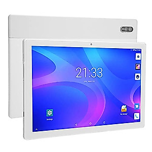 PUSOKEI 10 Inch Silver Tablet PC for Android 11,Kid Tab 8 Core Processor 8GB 256GB Memory 2.4G 5G WiFi 8MP 13MP Dual Camera,1920x1200 IPS,8800mAh Battery(#2)