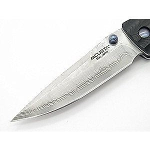 Mcusta Seki Japan Nobunaga MC-181D Micarta and VG-10 Damascus Folder Folding Knife