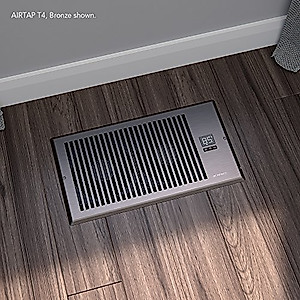 AC Infinity AIRTAP T6, Quiet Register Booster Fan with Thermostat 10-Speed Control, Heating Cooling AC Vent, Fits 6” x 12” Register Holes, Bronze