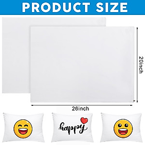 Shimeyao 24 Pcs Zippered Pillow Protectors Bulk Standard Bedding Pillow Cases Soft Breathable Cotton Sateen Dust Protection Covers White Cases for Home Hotel Rental (20 x 26 Inch)