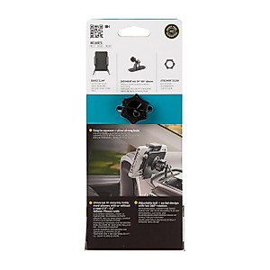 Nite Ize Squeeze Universal Dash Mount - Phone Holder & Mount for Car Dashboard - Cell Phone Accessories with Universal Design - Black