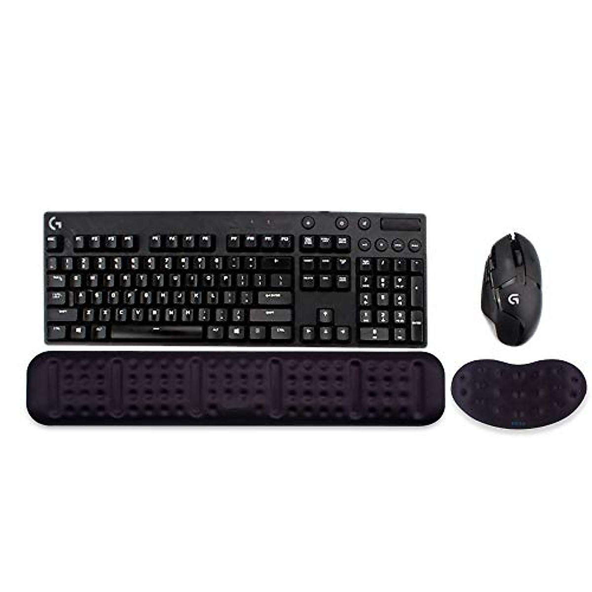 BRILA Upgraded Ergonomic Keyboard and Mouse Wrist Rest Support Cushion Pad Set - Comfy Soft Memory Foam Gel Padding & Non-Slip Palm/Hand/Wrist Pain Relief Rest Pad for Office Work, PC Gaming, Laptop