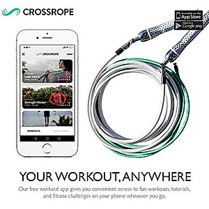 Crossrope Get Lean Set - Weighted Jump Rope- 1/4 LB and 1/2 LB Ropes - Slim Handles - Medium