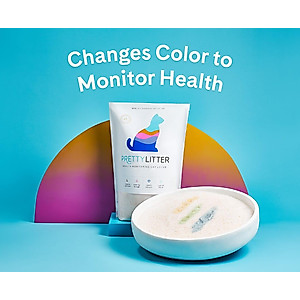 PrettyLitter Health Monitoring Cat Pet Litter (6 lbs), Unscented, Silica Gel, House-cats, Litter