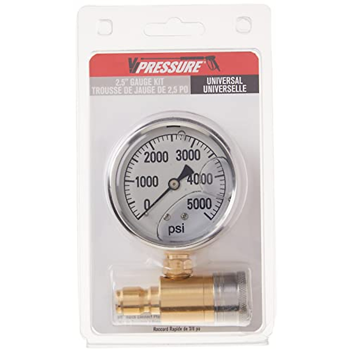 Northstar Pressure Washer Pressure Gauge - 5000 PSI, 3/8in. Fitting