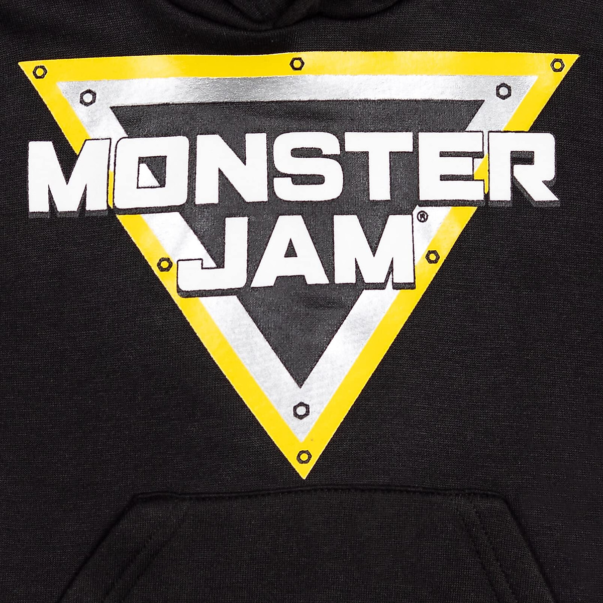 Monster Jam Trucks logo Little Boys Fleece Hoodie Black 7-8