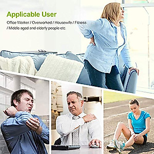 AUVON Dual Channel TENS Unit Muscle Stimulator Machine with 20 Modes, 2" and 2"x4" TENS Unit Electrode Pads