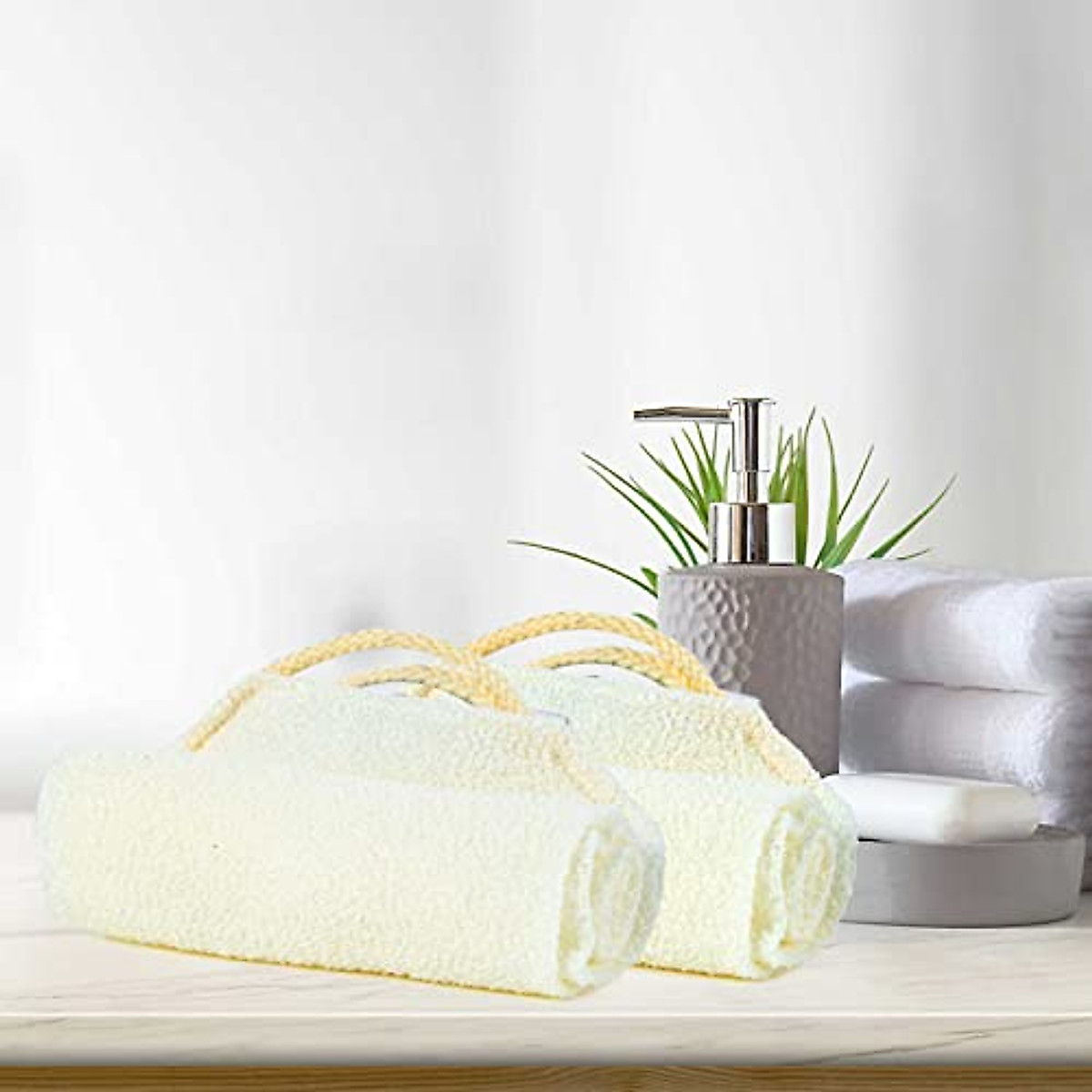 Exfoliating Back Scrubber for Shower, Rough Back Washer for Men and Women - Deeply Clean and Polish Skin - Better to Use Than Shower Brush or Loofah