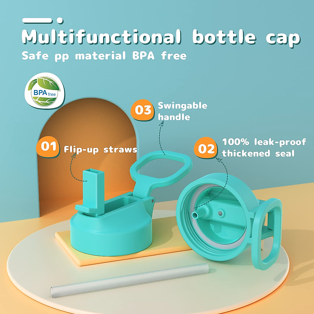 Kids Water Bottle, 12oz Water Bottles Kids with Straw and Stickers, Stainless Steel Vacuum Double Wall Insulated cup, Kids Water Bottle for School, Gifts for Girls(Green)