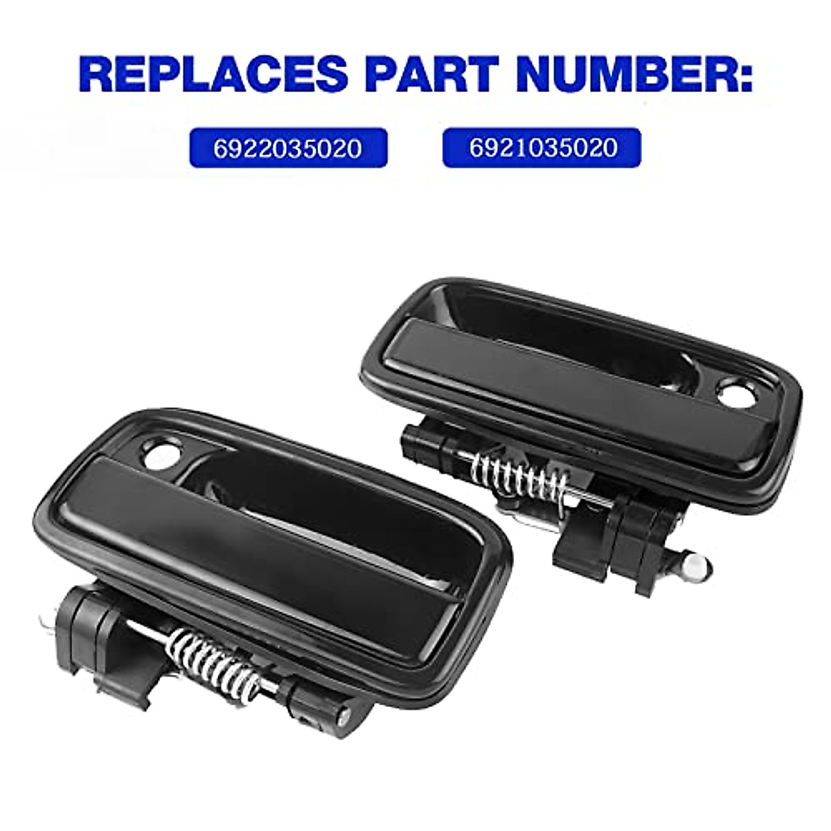 LCWRGS Exterior Outside Door Handle Replacement for Toyota Tacoma 1995 1996 1997 1998 1999 2000 2001 2002 2003 2004, 2Pcs Front Driver & Passenger Side, 6922035020 6921035020