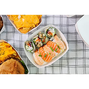 FEXTA Paper Food Serving Tray No.3 - (50 Pack) Disposable Boats Eco Friendly Hot Dog Nacho Cheese Ball Pilaf Pasta Chicken Trays Baskets for Restaurant Fast Food Party
