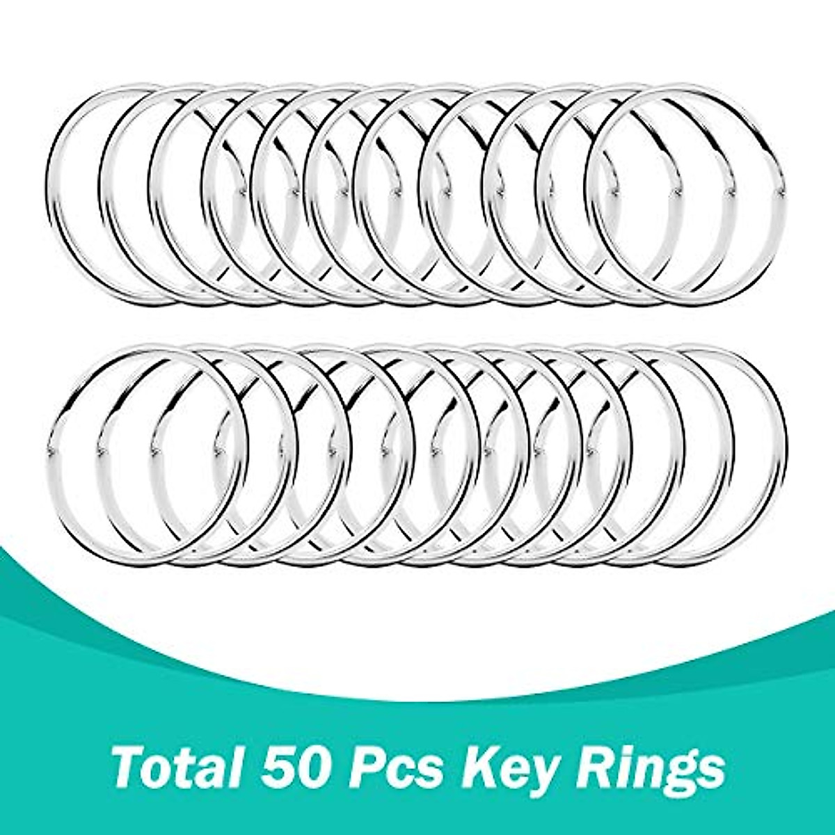 Segauin 100 Pcs Premium Swivel Snap Hooks with Key Rings,Metal Lanyard Keychain Hooks Lobster Clasps for Key Jewelry DIY Crafts 1.25inch/32mm(50 Pcs Lanyard Snap Hooks+50 Pcs Key Rings)