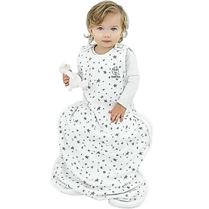 Woolino Toddler Sleeping Sack, 4 Season, Merino Wool and Organic Cotton, Baby Sleep Bag, 2-4 Years, Stars