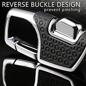 KIFIDAN Car Keychain Premium Keychain 2 Keyrings Chrome Plated Stainless Steel Heavy Duty Car Keychain Men and Women Heavy Car Keychain Keychain-Black