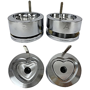INTBUYING Various Shapes Stainless Steel Standard Mold Button Badge Maker Die for N4 Machine (Heart-Shaped)