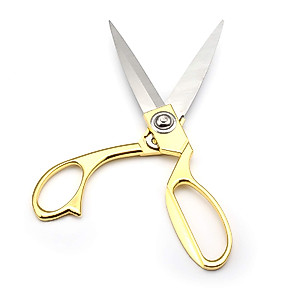JYTUUL Gold 8" Sharp Tailor Scissors Fabric Scissors Leather Scissors Stainless Steel Professional Heavy Duty Clothing Dressmaking Shears Tailor Sewing Fabric Craft Cutting