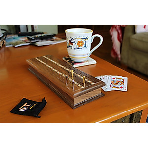 WE Games Premium Easy Grip Cribbage Pegs with a Tapered Design & Velvet Pouch - Set of 6 (3 Gold & 3 Silver)