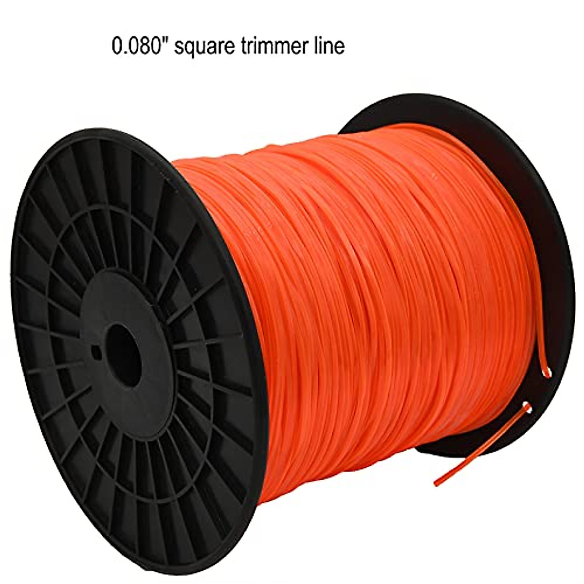 KAKO 080 Trimmer Line Square Weed Wacker String .080-Inch-by-1200-ft Commercial Grade Square String Trimmer Line, Weed Eater String .080 Fits Most String Trimmer(Orange)