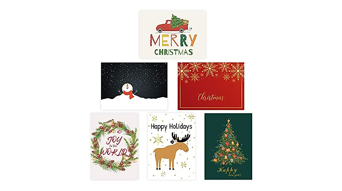 Funny Christmas Cards Set for Everyone - 24 Designs