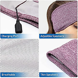 Sleeping Headphones Bluetooth Headband, Perytong Sports Bluetooth Headband Headphones with Thin Speakers, Sleep Earbuds, Sleeping Headphones for Workout Running Yoga Nap, Gift for Men and Women