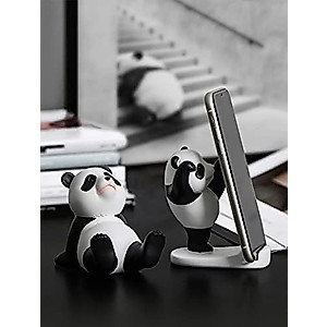 Phone Stand Desk Accessories Resin Panda Figurines Home Decor Decorative Tabletop Ornaments Cute Phone Holder