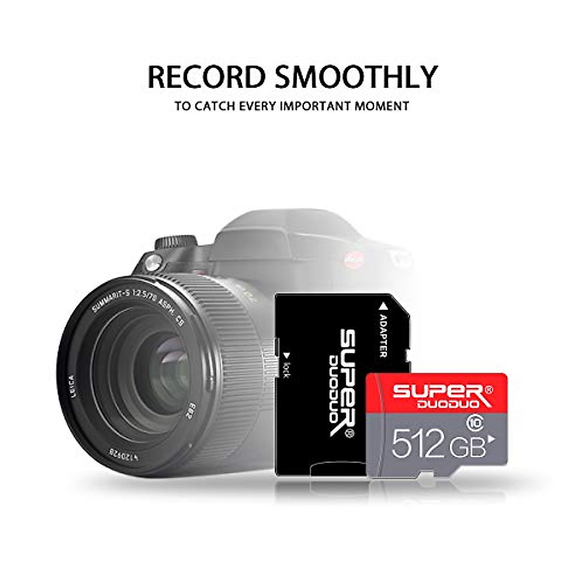 Micro SD 512GB Memory Card with SD Card Adapter for Camera/Phone/Drone/Dash Cam/GOPRO/Tablet/PC/Computer Class 10 TF Card 512GB High Speed Micro Memory SD Cards
