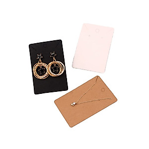 Muka 150 Pcs Earring Display Cards with Self-Seal Bags Jewelry Cards Necklace Holder 3.5" H*2.3" W-Brown