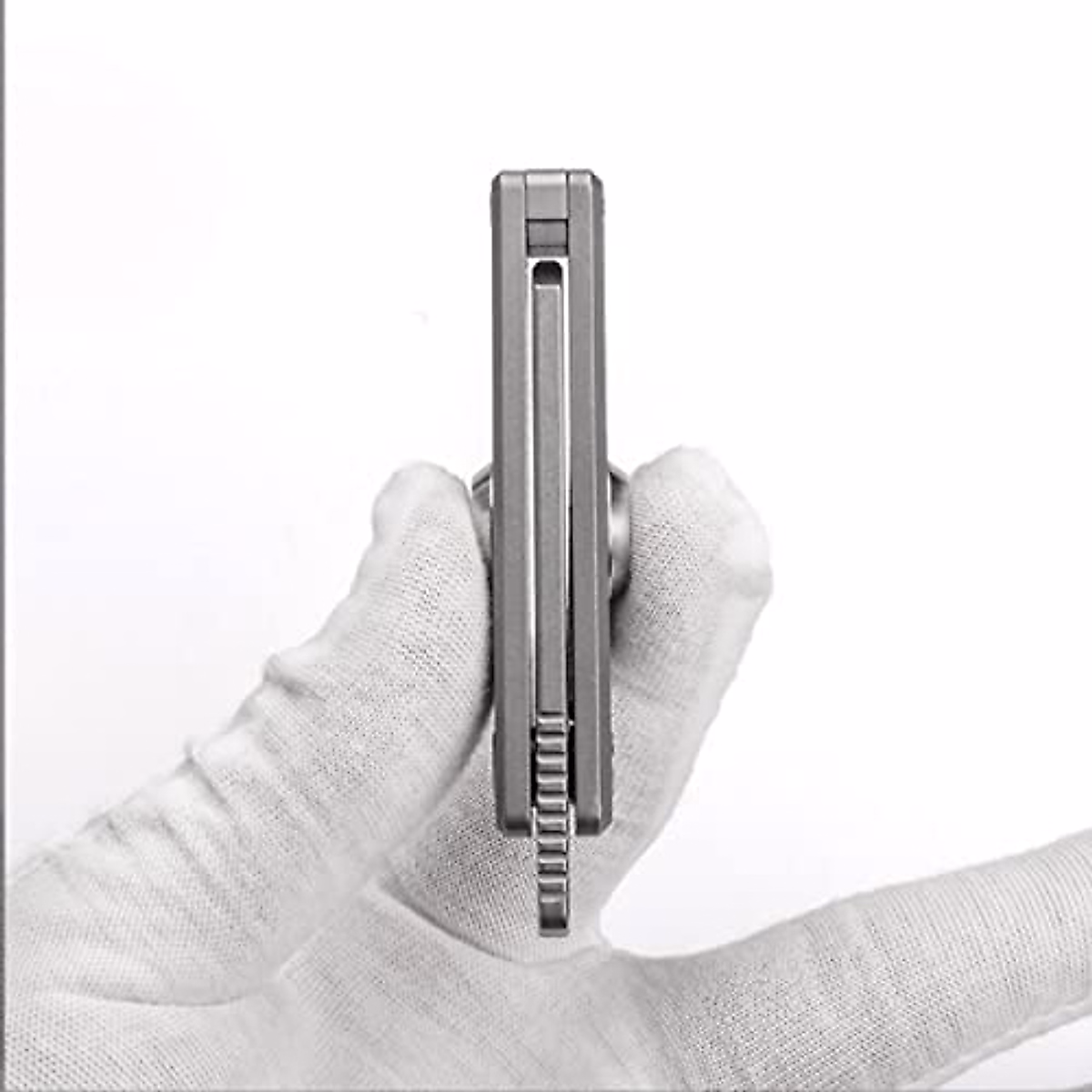 NHDT SW806 Mini Titanium Handle Steel Blade Folding Pocket Knife EDC Camping Knife With Bottle Opener, Ultralight, and portable knife only 2.07OZ.