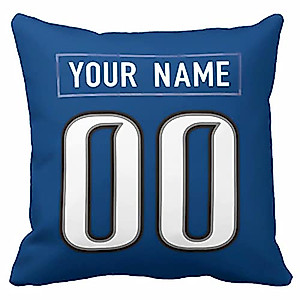 Detroit Throw Pillow Custom Any Name and Number for Men Youth Boy Gift