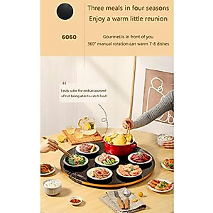Electric Food Warmer Plate, Electric Warming Tray Multifunctional Hotplates Keep Food Warm for Buffets Home Dinners with Touch and Spin Adjustable Temperature Control Warming Serving Tray Food