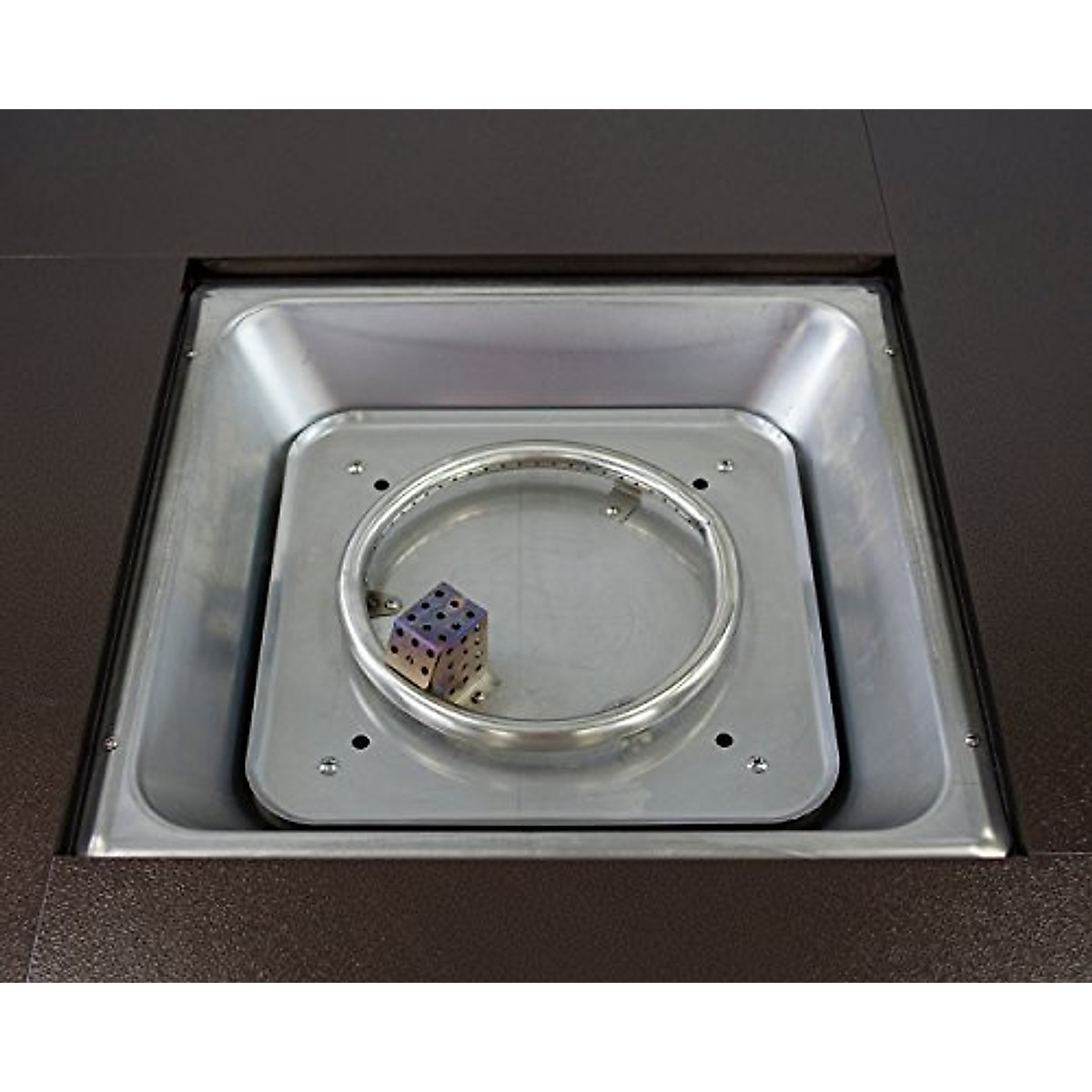 Pleasant Hearth OFG419T Rio Square Wicker Gas Fire Pit Table, 38" , white