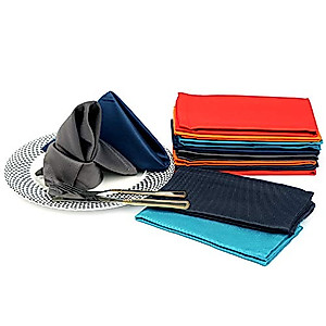 Ruvanti Cloth Napkins Set of 12, 18x18 Inches Napkins Cloth Washable, Soft, Durable, Absorbent, Cotton Blend. Table Dinner Napkins Cloth for Hotel, Lunch, Restaurant, Weddings, Parties - Multi Color