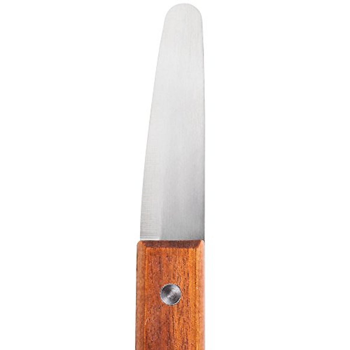 Tezzorio (Set of 2) 7-Inches Clam Knife with Riveted Wood Handle, 3-inch Stainless Steel Blade, Seafood Clam Shucking Knives